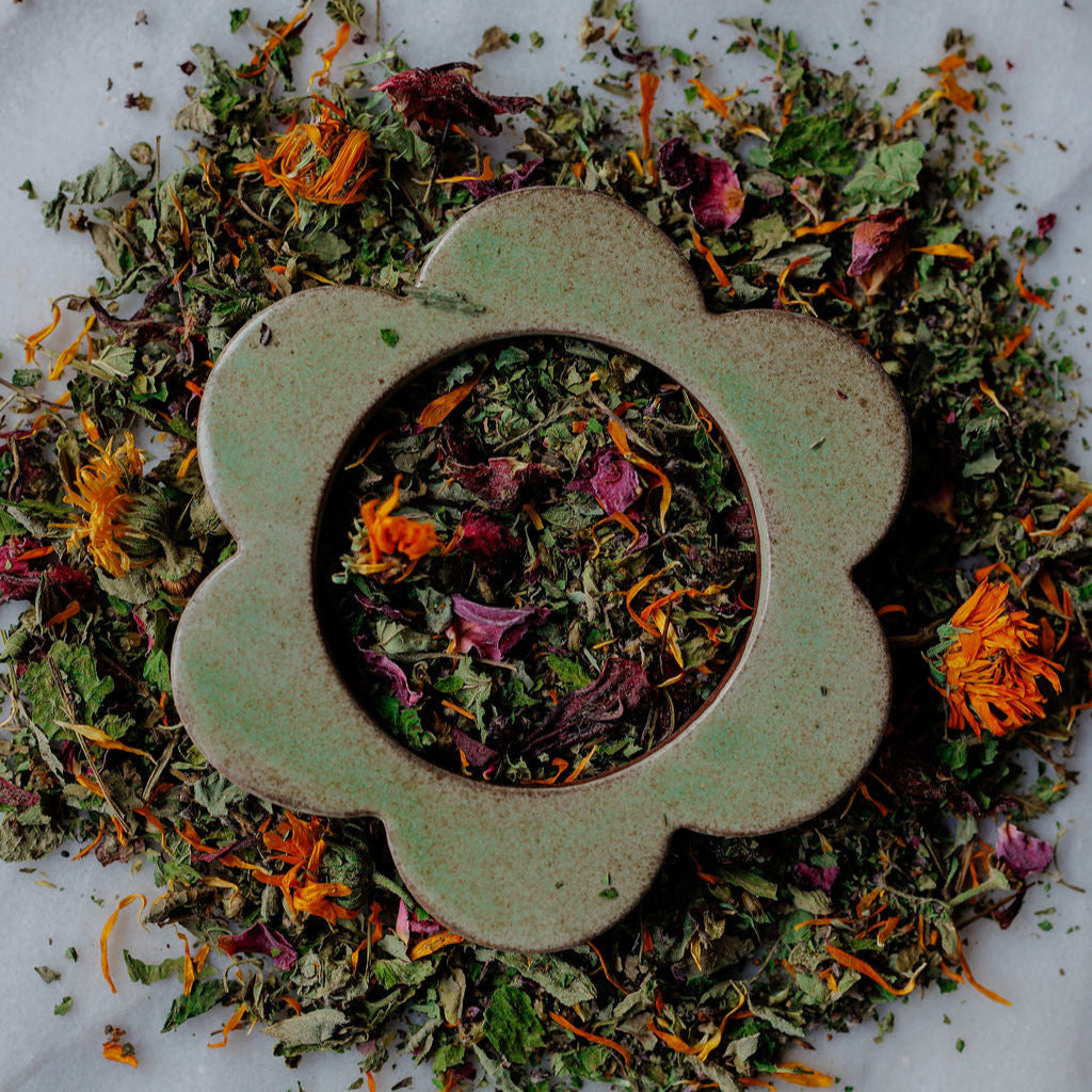 Flower Power Tea Strainer – Among the Oaks Herb Farm